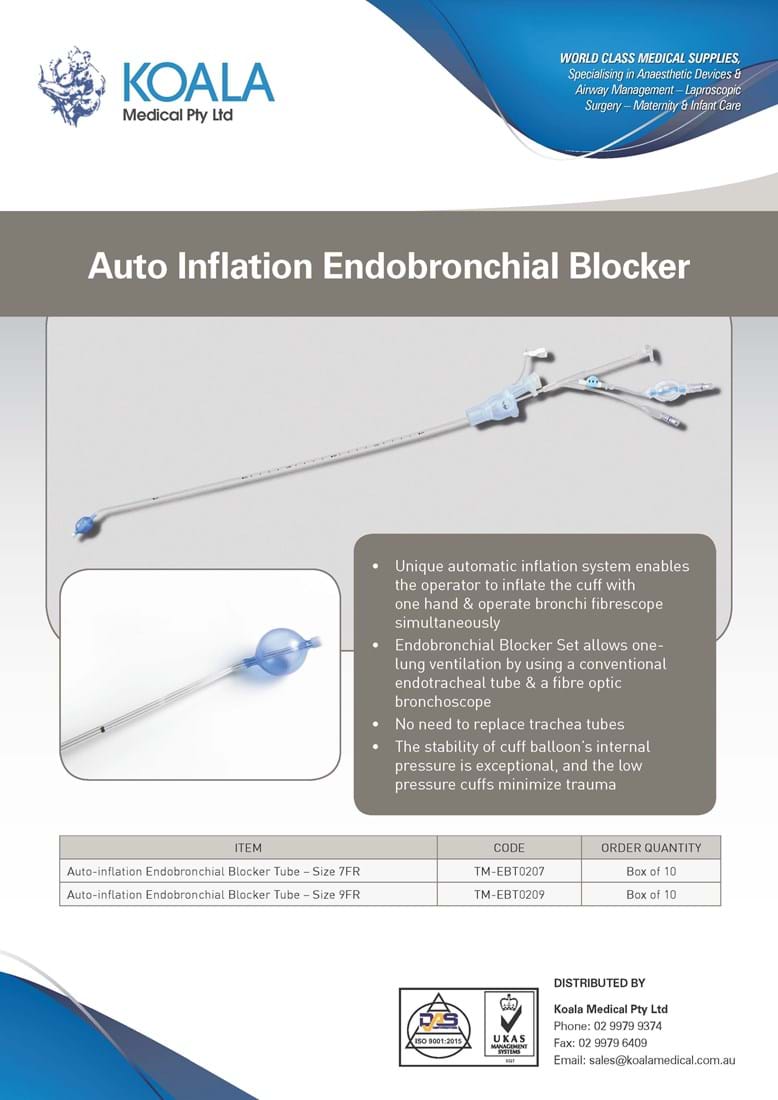 Auto Inflation Endobronchial Blocker - Koala Med Koala Med