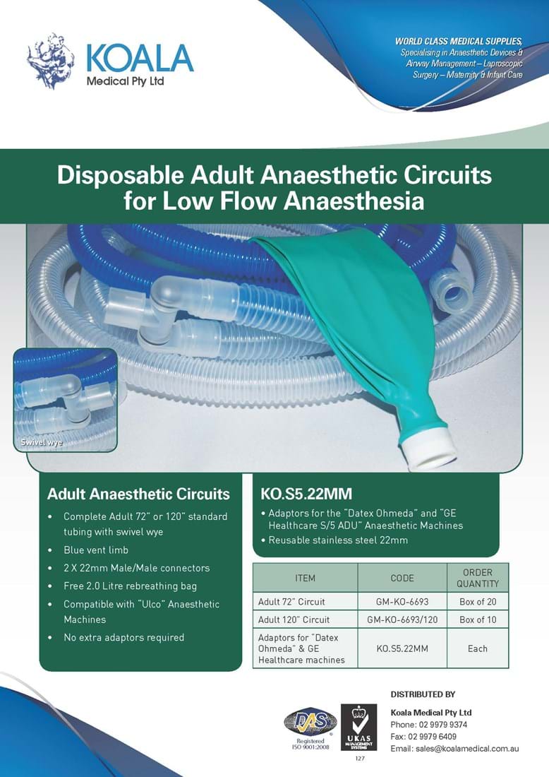 Adult Anaesthetic Circuits - Koala Med Koala Med